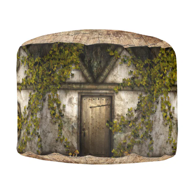 Tree Stump Fantasy Fairy Home Foot Stool Pouf | Zazzle