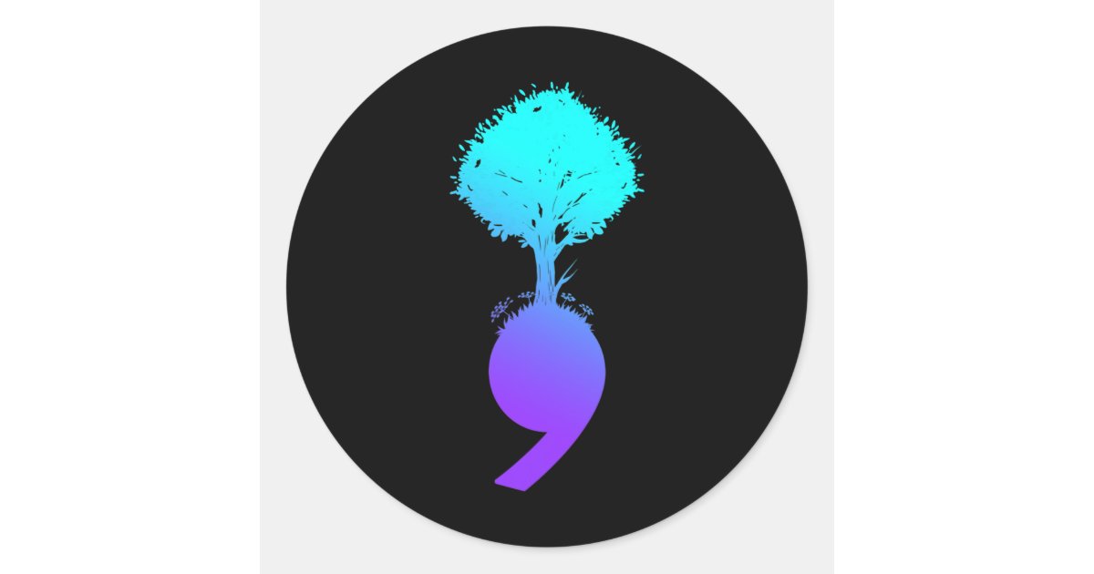 Tree Suicide Prevention Awareness Classic Round Sticker | Zazzle