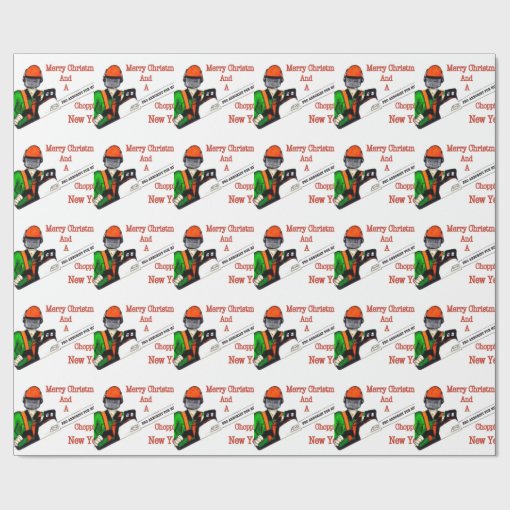 Tree Surgeon Arborist at work present Chainsaw Wrapping Paper | Zazzle