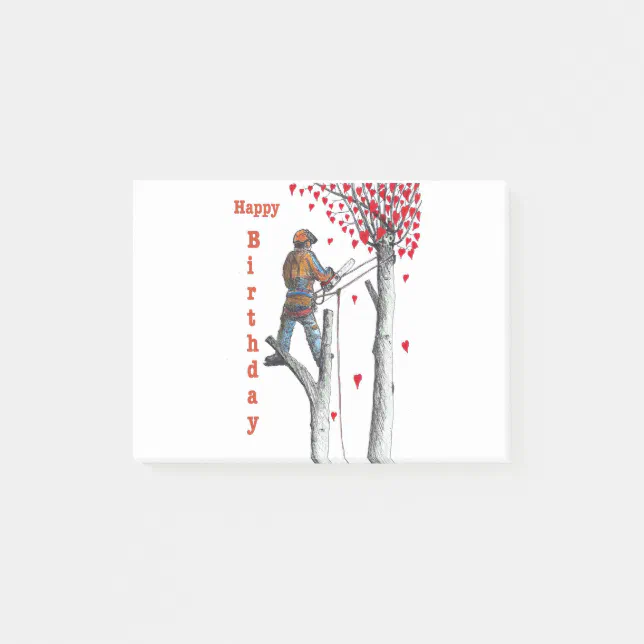 Tree surgeon Arborist Birthday Card Post-it Notes | Zazzle