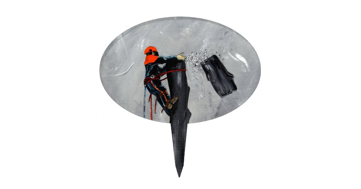 Tree Surgeon Arborist christmas present Birthday Cake Topper | Zazzle