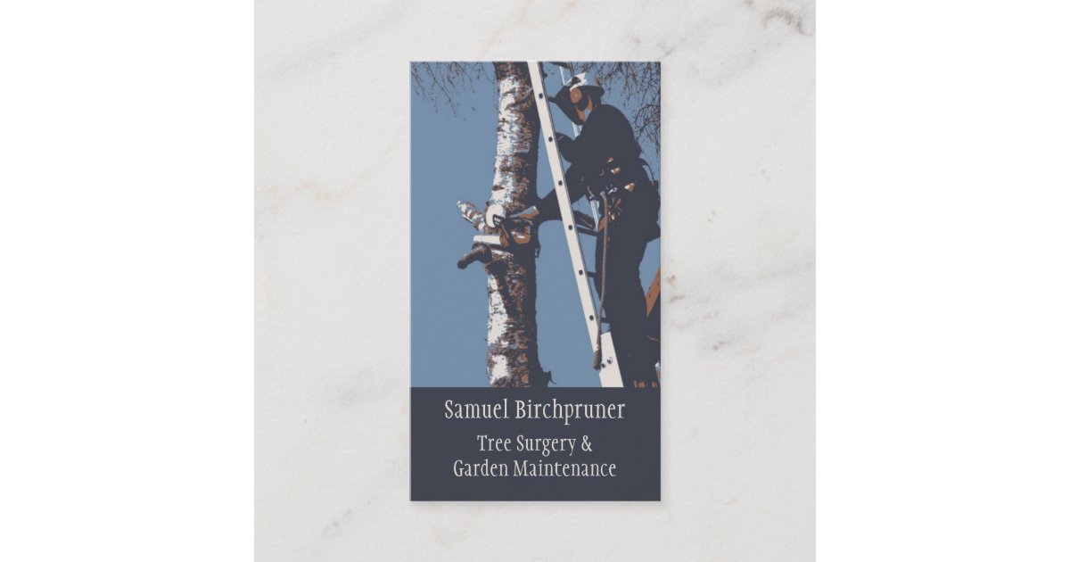 Tree surgery business card | Zazzle