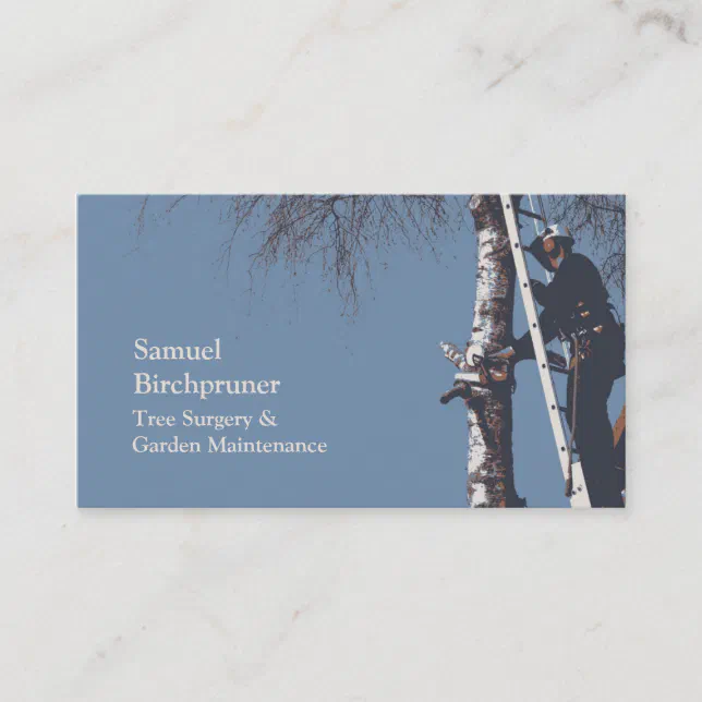 Tree surgery business card | Zazzle