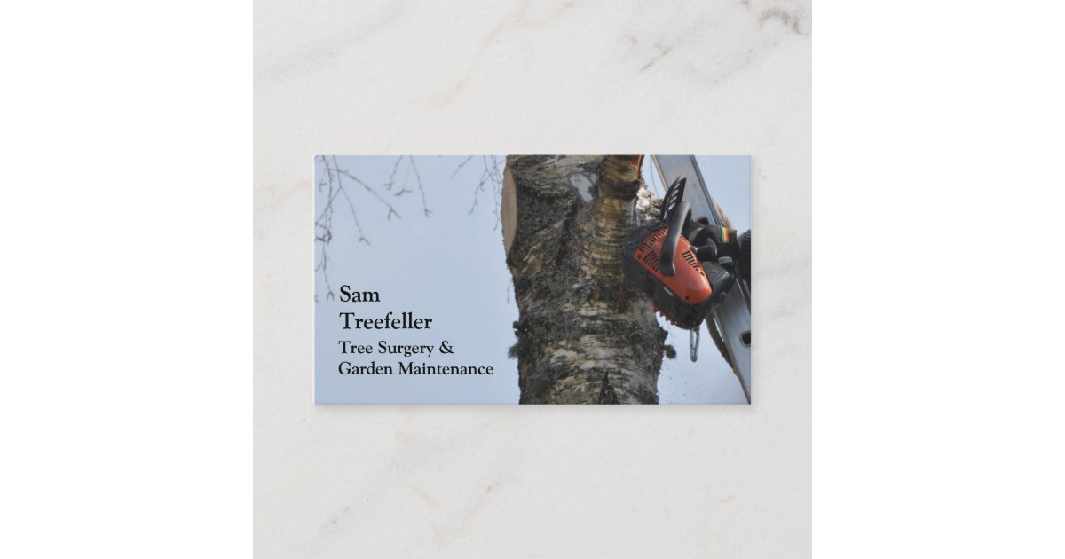 Tree surgery business card | Zazzle