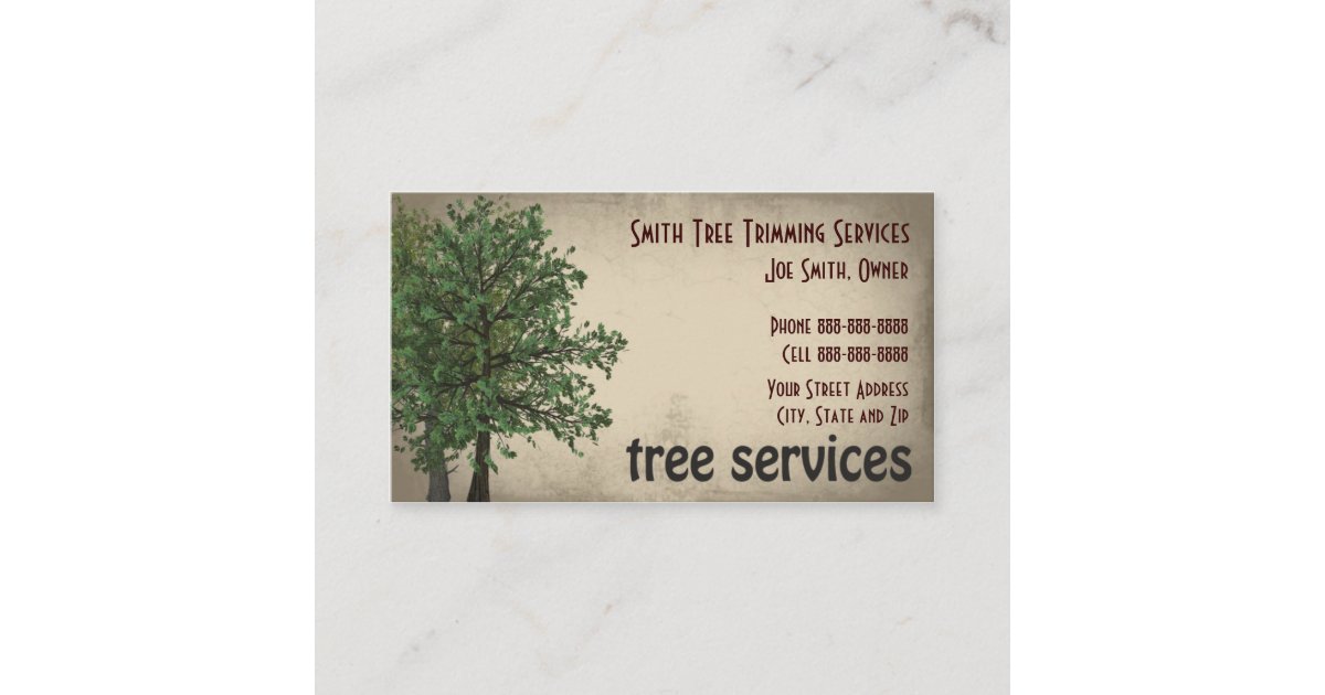 Tree Trimming Care Services Business Card | Zazzle.com