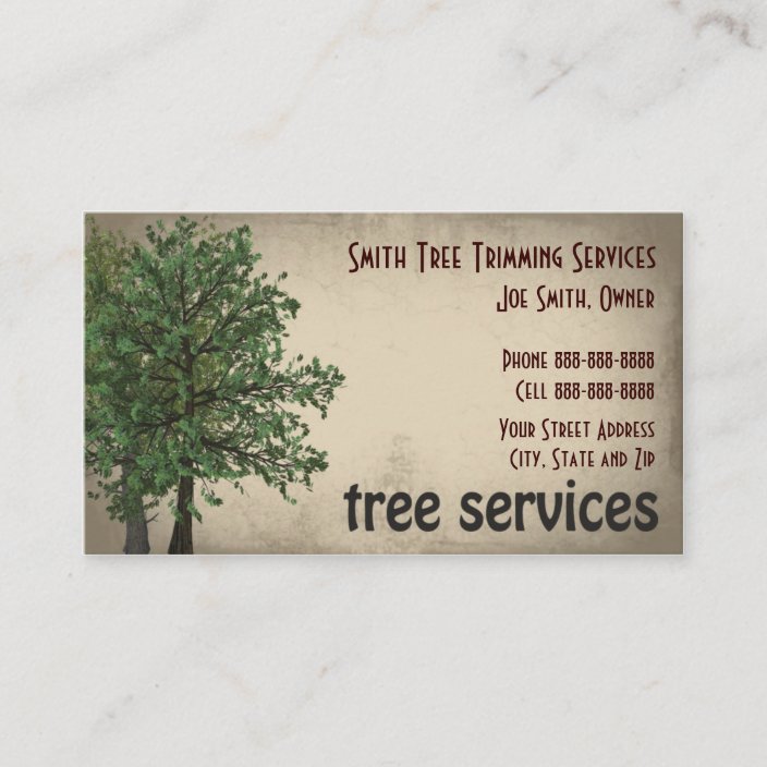 Tree Trimming Care Services Business Card | Zazzle.com