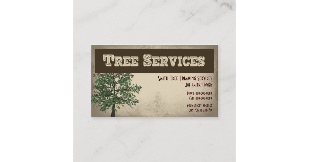 Tree Trimming Care Services Business Card | Zazzle.com