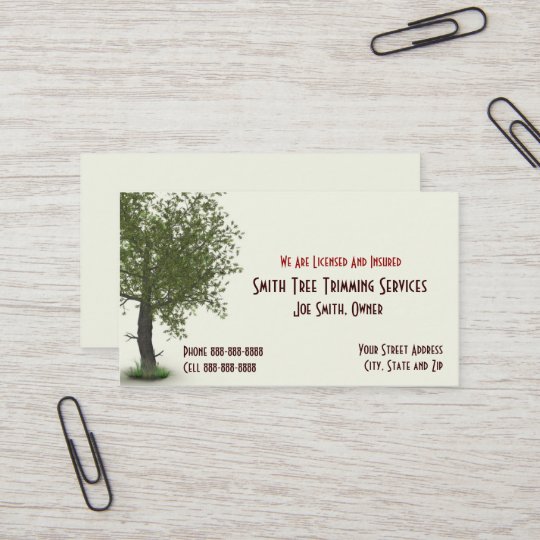 Tree Trimming Care Services Business Card | Zazzle.com