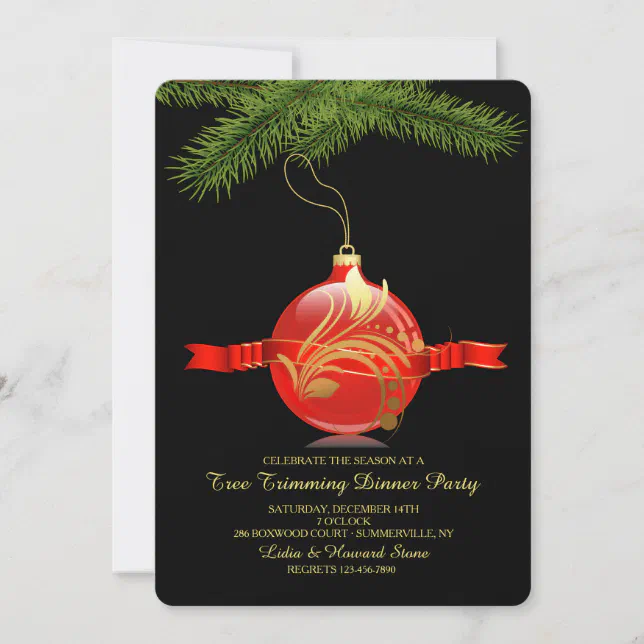 Tree Trimming Party Invitation | Zazzle