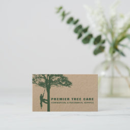Tree Trimming Service Professional Arborist Logo Business Card | Zazzle