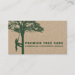 Tree Trimming Service Professional Arborist Logo Business Card | Zazzle