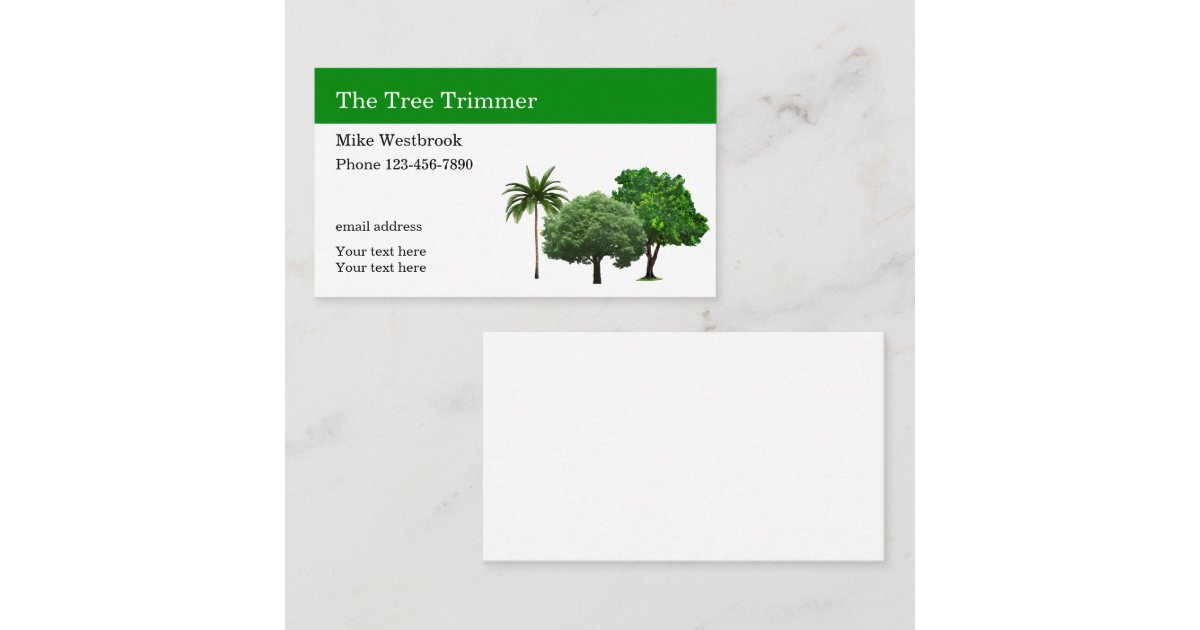 Tree Trimming Services Business Card Template | Zazzle