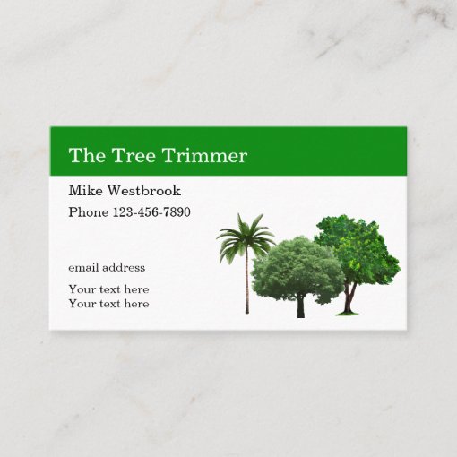 Tree Trimming Services Business Card Template | Zazzle