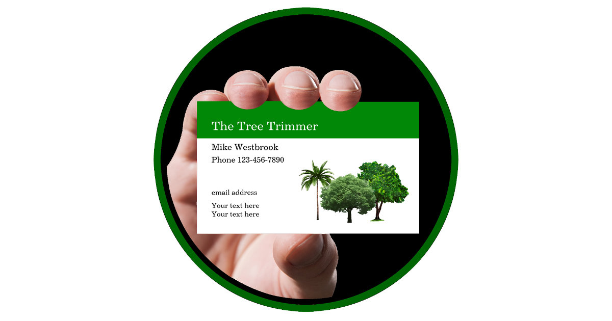 Tree Trimming Services Business Card Template | Zazzle