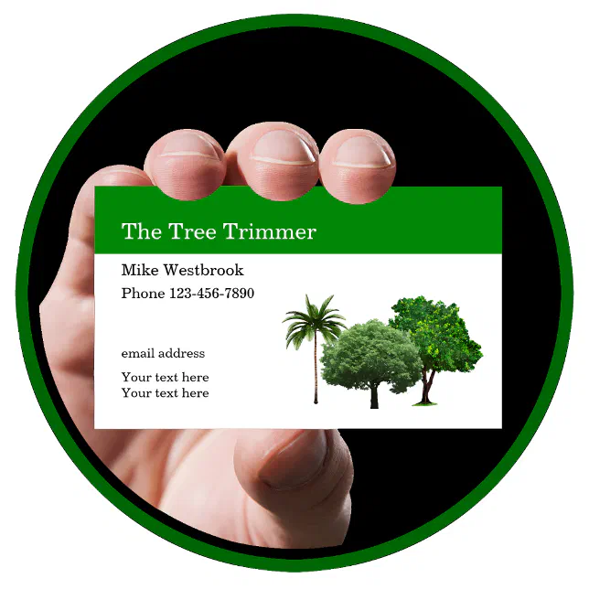 Tree Trimming Services Business Card Template | Zazzle