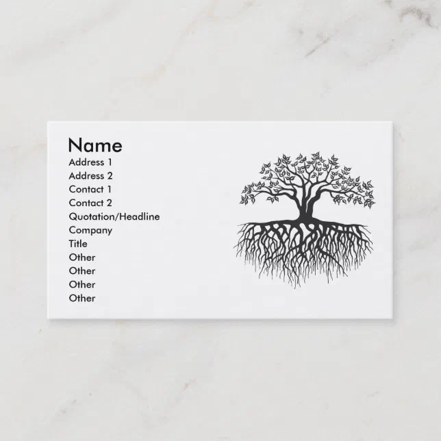Tree with roots business card | Zazzle