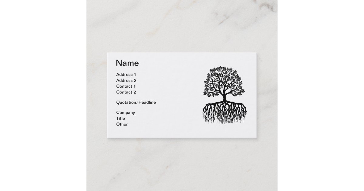 Tree with roots business card | Zazzle