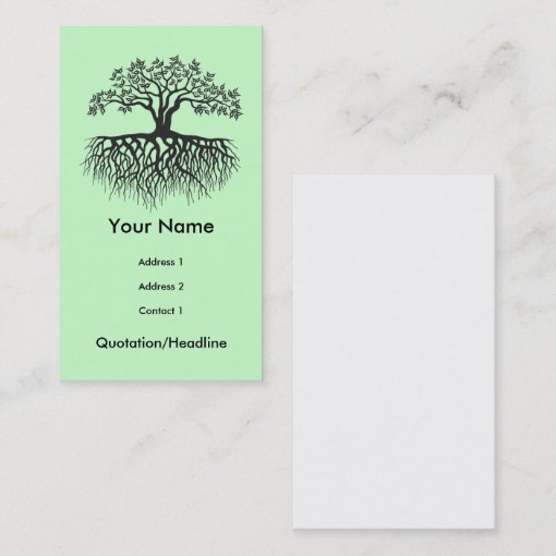 Tree with roots business card | Zazzle