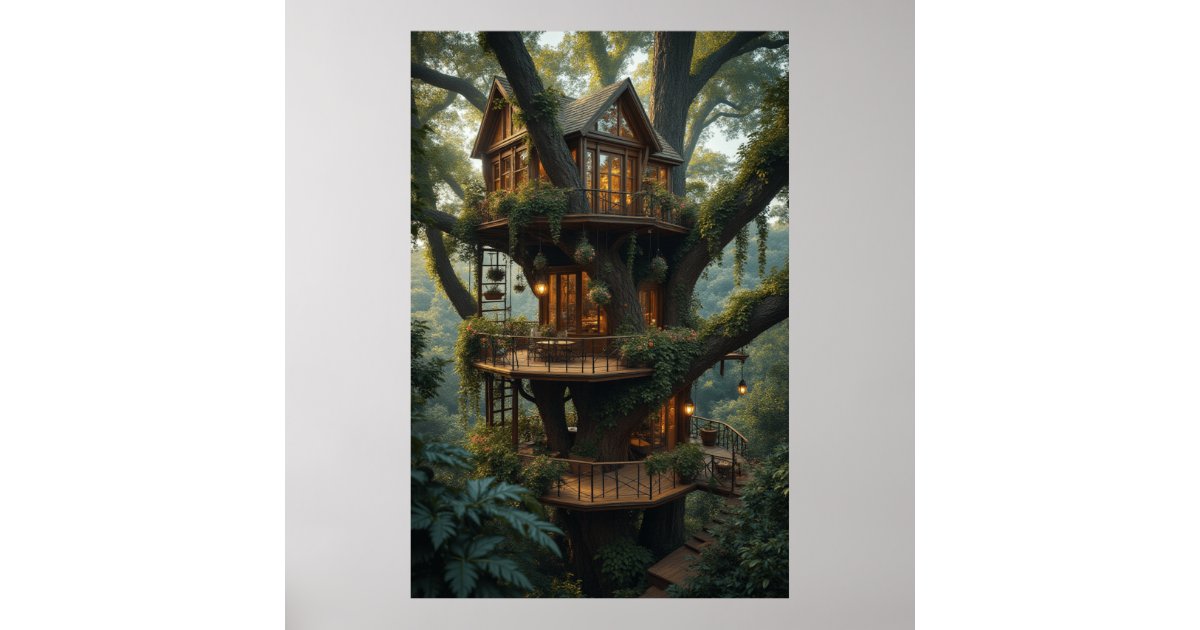 Treehouse Poster | Zazzle