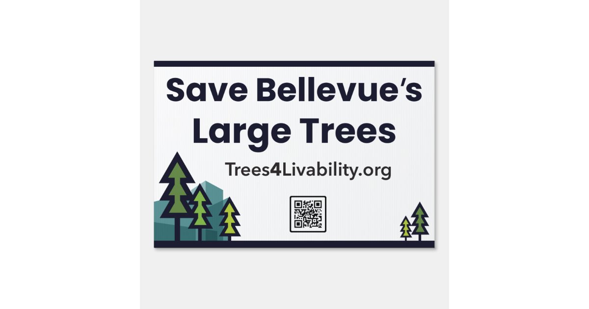 Trees4Livability Petition Yard Sign | Zazzle