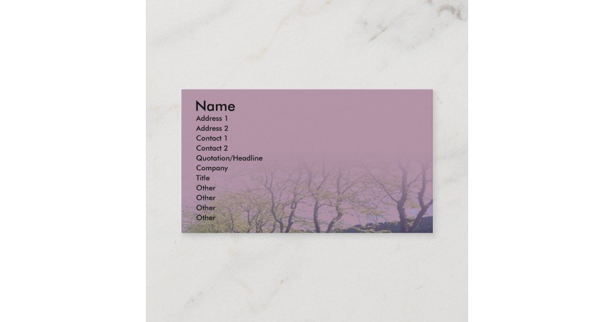 Trees Business Card | Zazzle