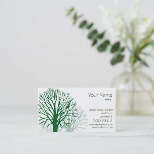 Trees Business Card TEMPLATE | Zazzle