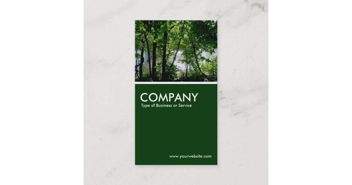 Trees by the River Business Card | Zazzle