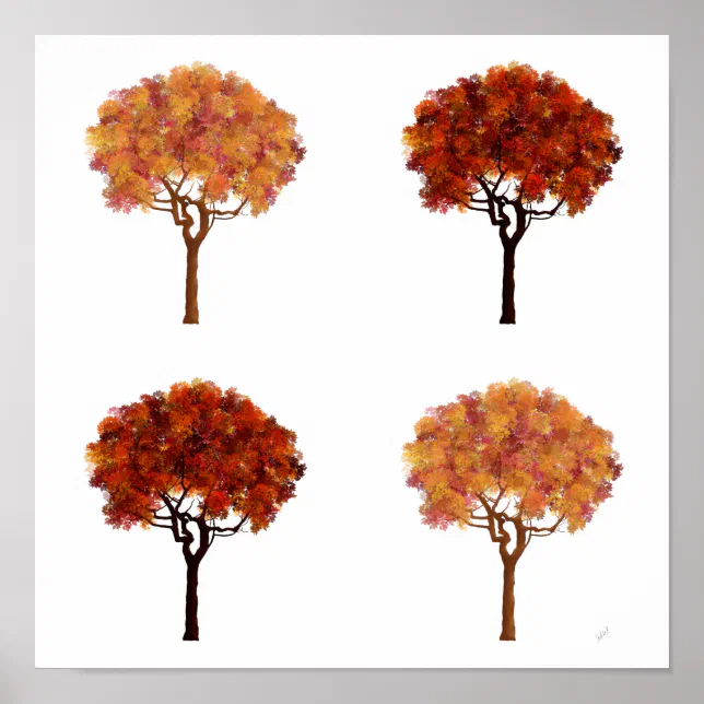Trees Collage Poster | Zazzle