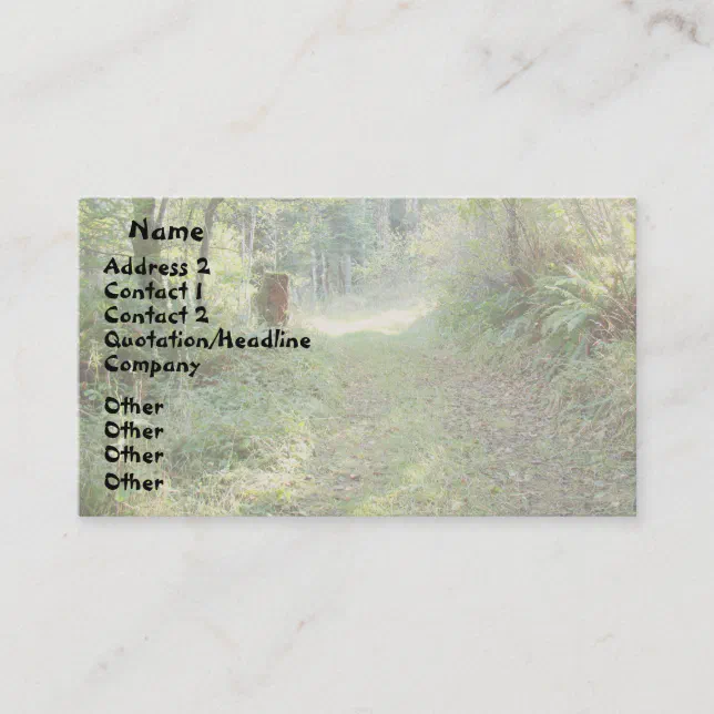 Trees & Country Road Business Card | Zazzle