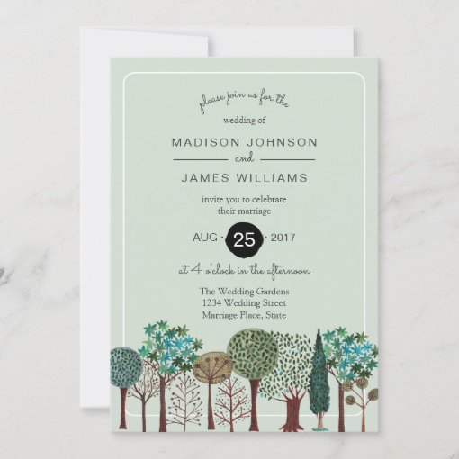 Trees Forest Woodland | Wedding | Invitation | Zazzle