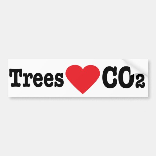 Trees Love CO2 Bumper Sticker | Zazzle