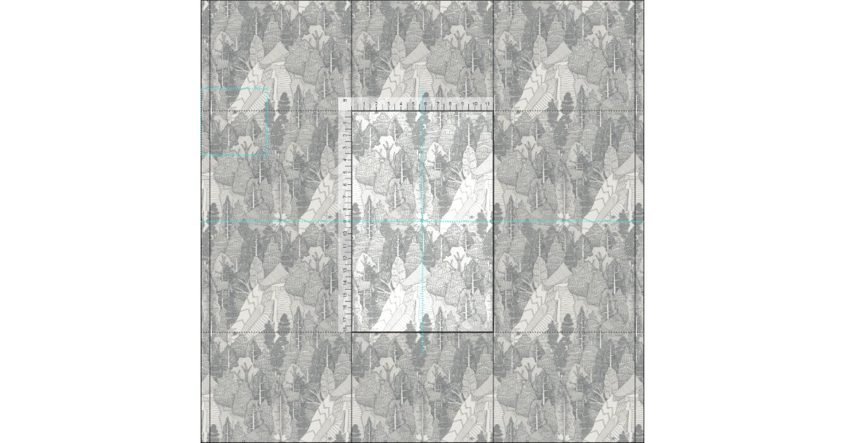 trees NC silver Fabric | Zazzle