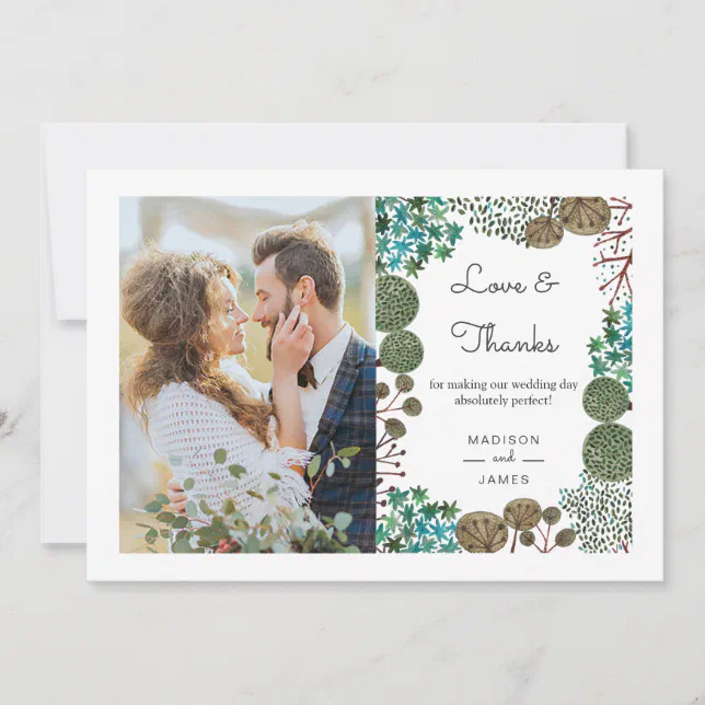 Trees Woodland Forest | Thank you | Card | Zazzle