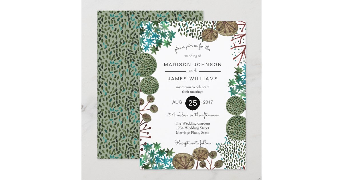 Trees Woodland Forest | Wedding | Invitation | Zazzle