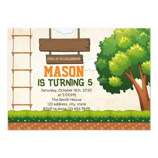 TreeTop Course party invitation | Zazzle.com