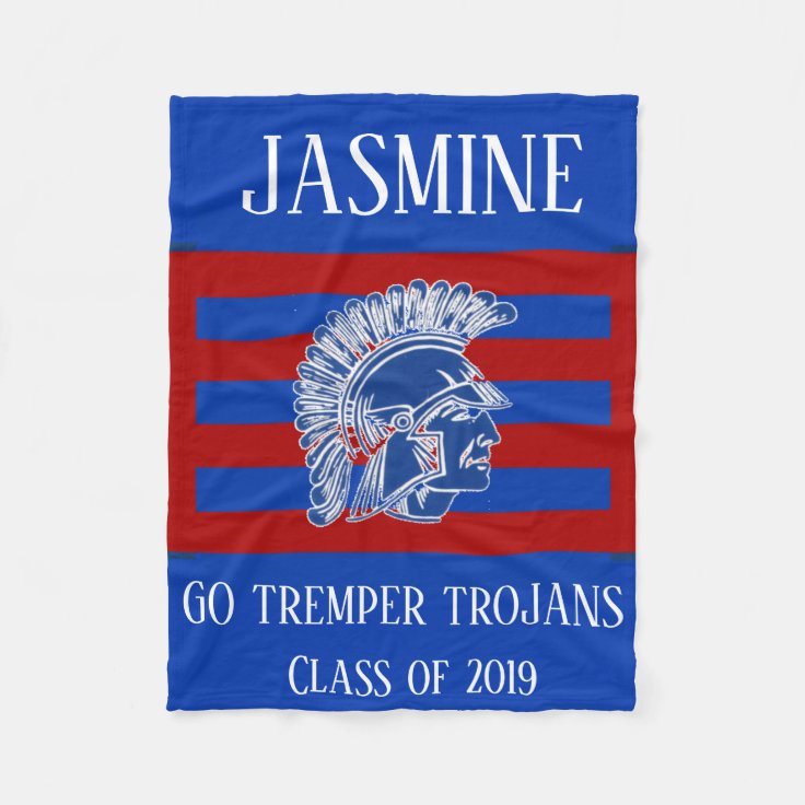Tremper High School Trojan Kenosha WI Class Fleece Blanket | Zazzle