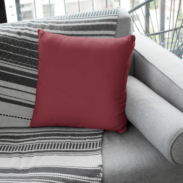 Trend Color - Crimson Red Throw Pillow | Zazzle