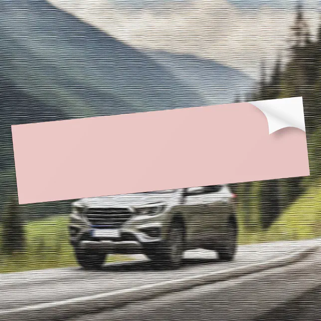 Trend Color Light Pink Bumper Sticker | Zazzle