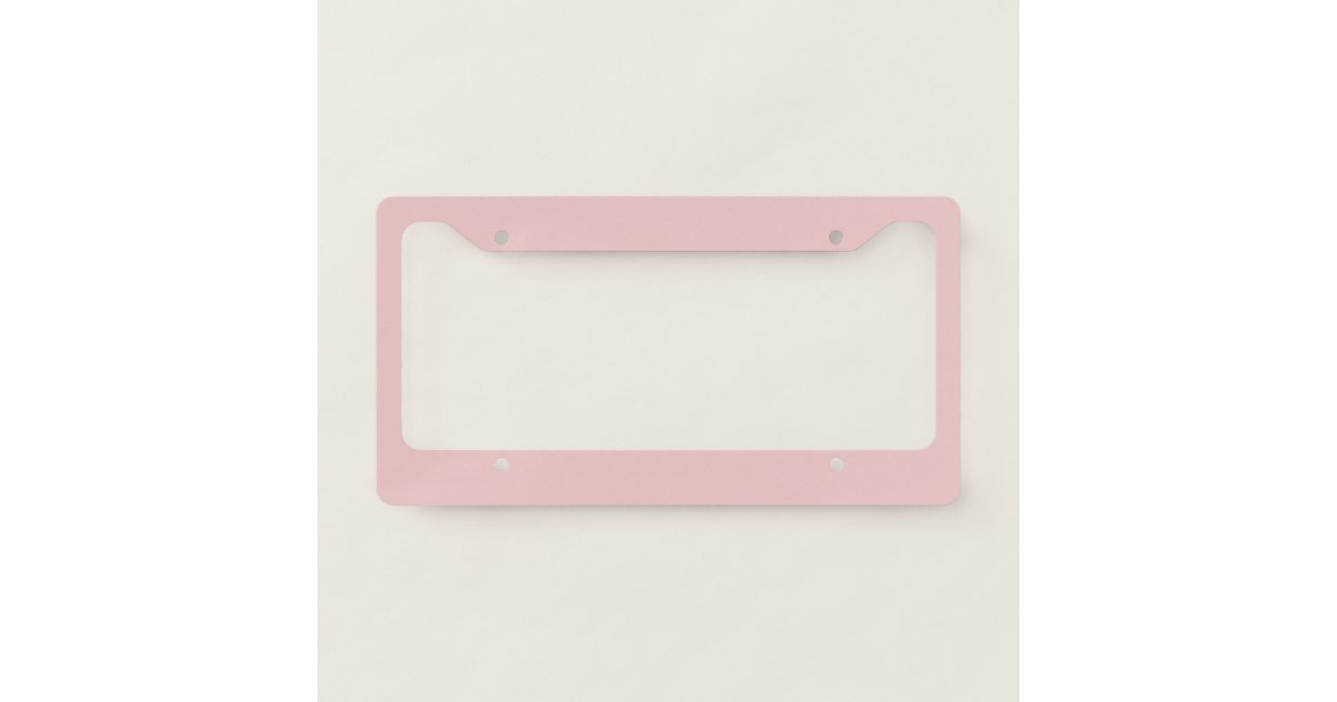 Trend Color Light Pink License Plate Frame | Zazzle