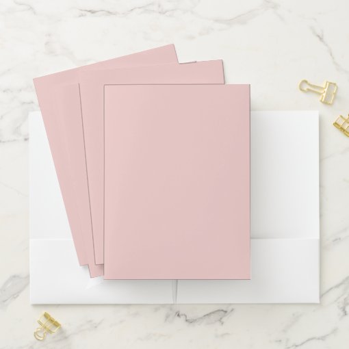 Trend Color - Light Pink - Pocket Folder | Zazzle
