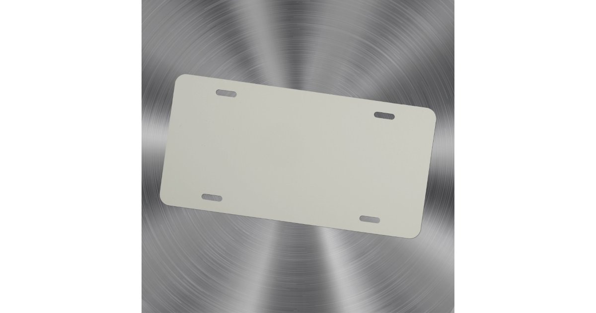 Trend Color - Light Silver Gray License Plate | Zazzle