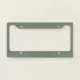 Trend Color Muted Greenish Gray License Plate Frame | Zazzle