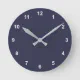Trend Color - Navy Blue Round Clock With Numbers | Zazzle