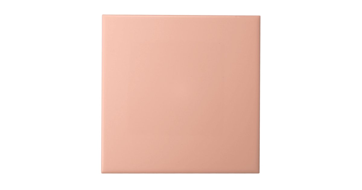 Trend Color - Soft Peach Ceramic Tile | Zazzle
