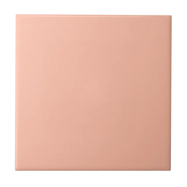Trend Color - Soft Peach Ceramic Tile | Zazzle
