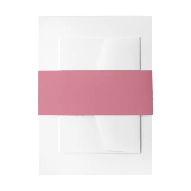 Trend Color Soft Pink Invitation Belly Band | Zazzle