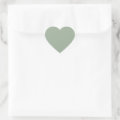 Trend Color Soft Sage Heart Sticker | Zazzle