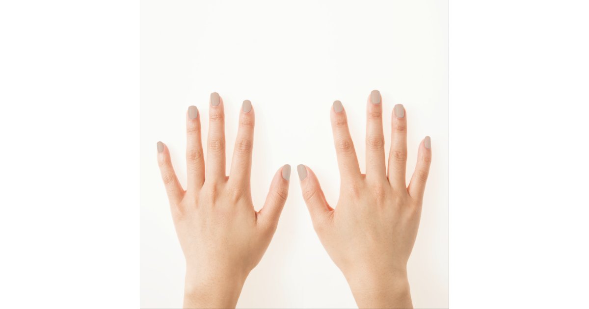 Trend Color Soft Taupe Minx Nail Art | Zazzle