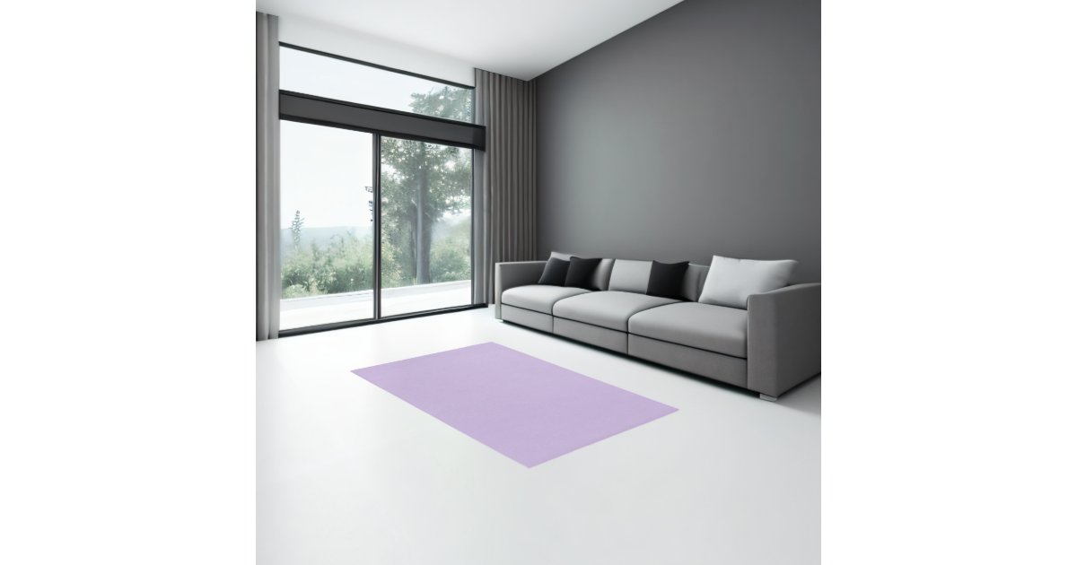 Trend Color Soft Violet Rug | Zazzle