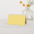 Trend Color - Soft Yellow Folded Place Card | Zazzle
